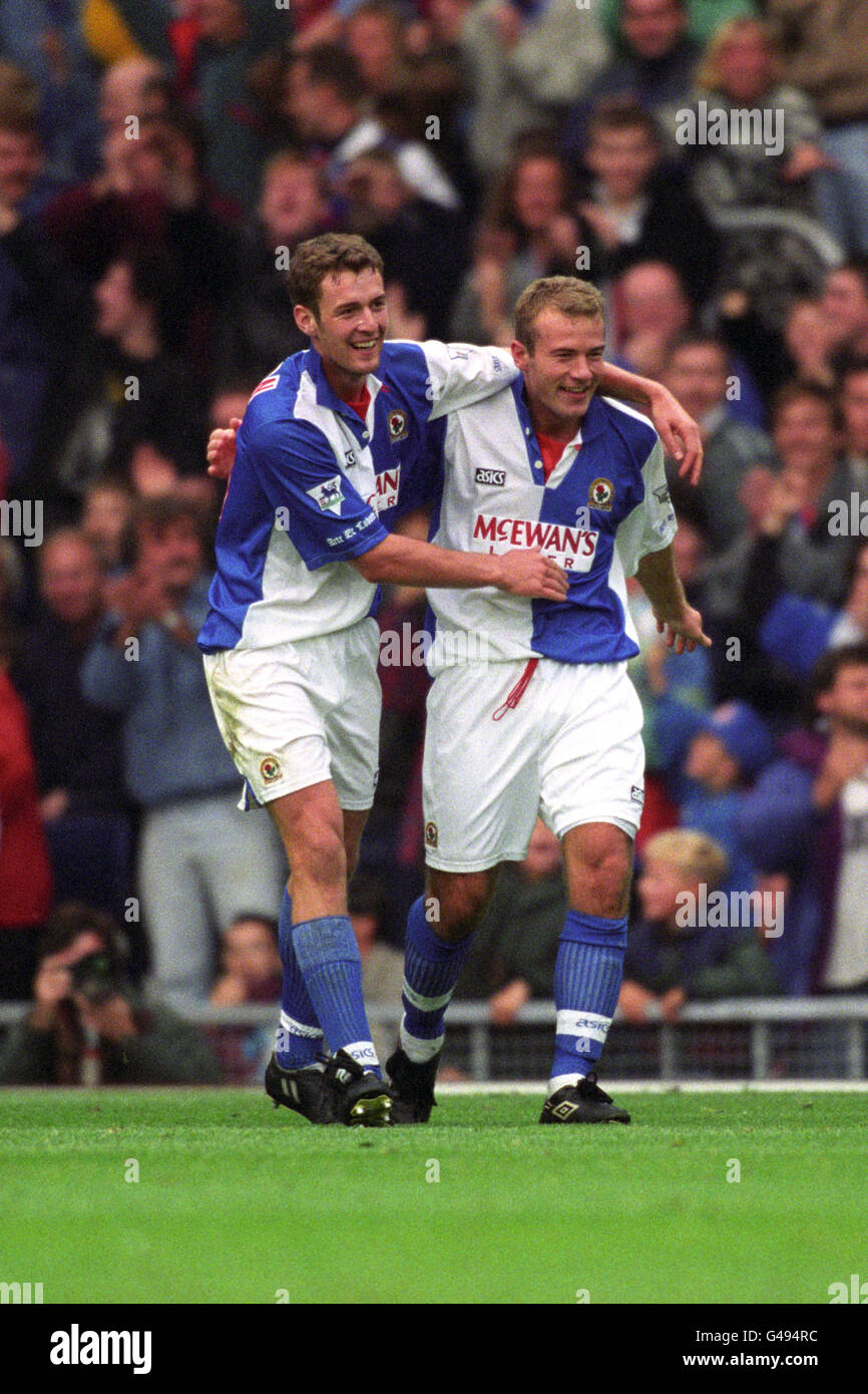 Alan shearer chris sutton blackburn hi-res stock photography and images ...