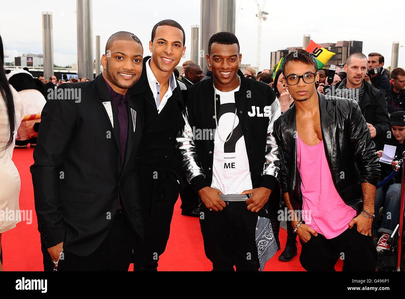 Oritse Williams, Marvin Humes, JB Gill and Aston Merrygold of JLS ...