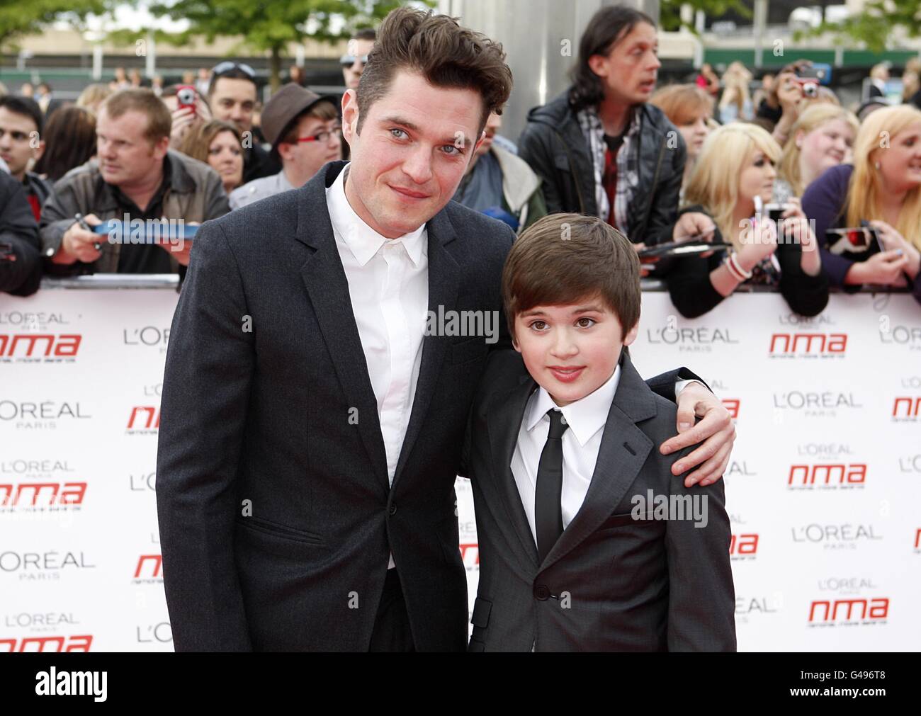 Mathew Horne and guest arriving for the 2011 National Movie Awards at ...
