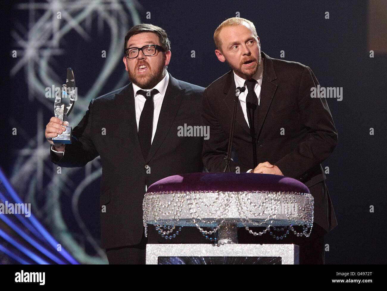 Simon pegg and nick frost on stage hi-res stock photography and images ...
