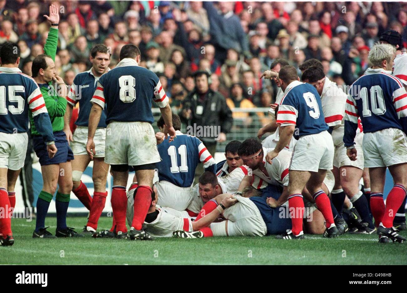 RUGBYU England try Stock Photo - Alamy