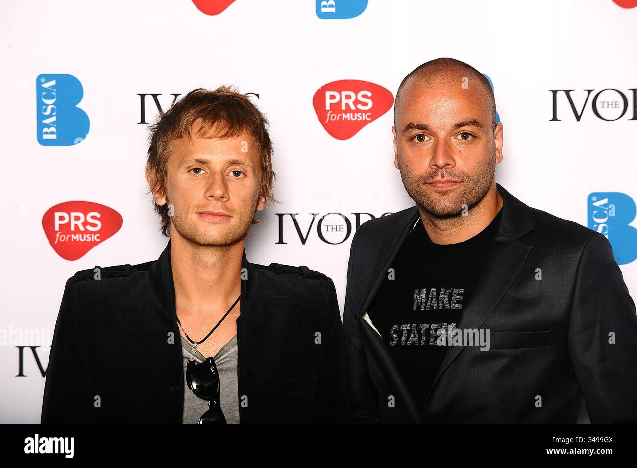 Domonic Howard and Christopher Wolstenholme at the 2011 Ivor Novello ...