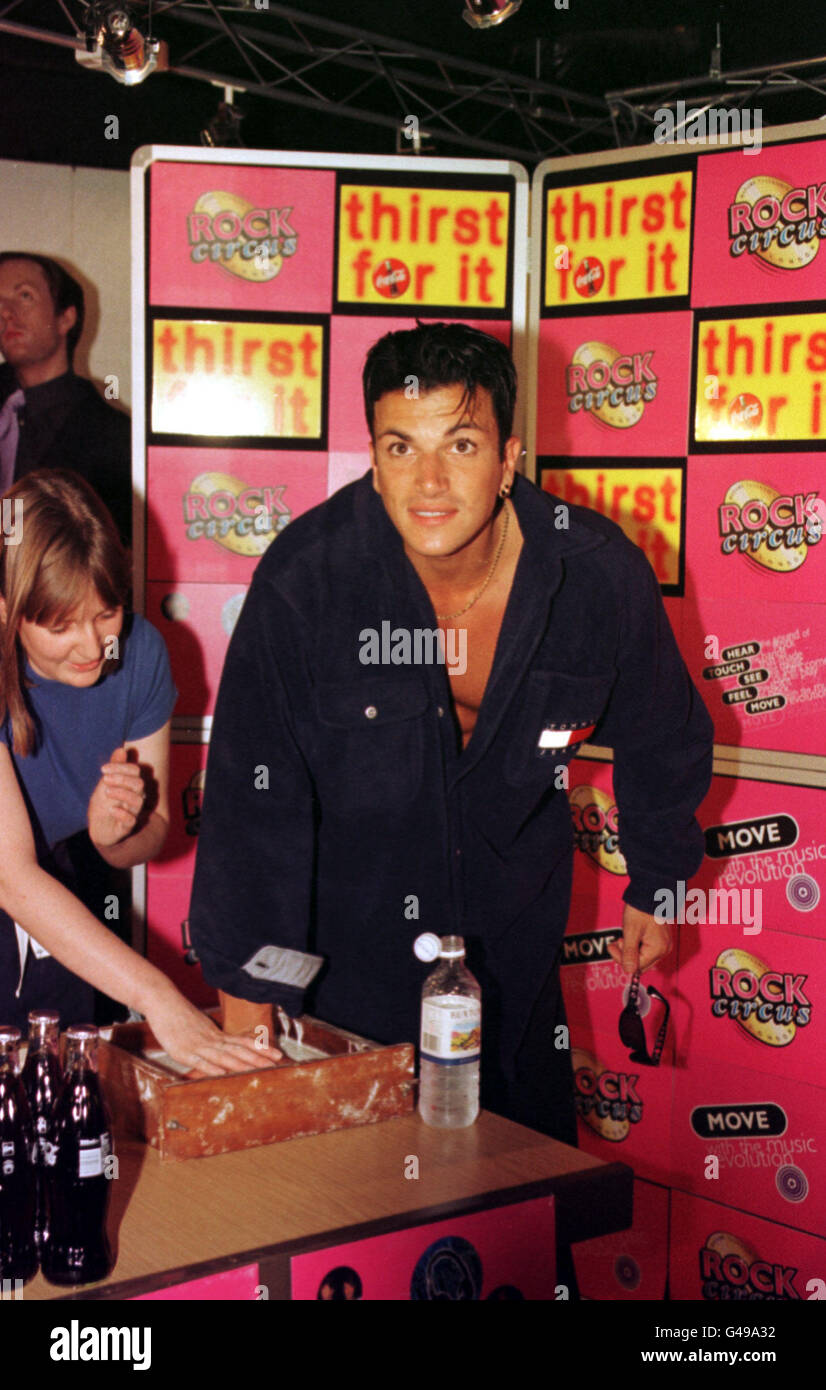 Pop star petre andre at the rock circus hi-res stock photography and ...