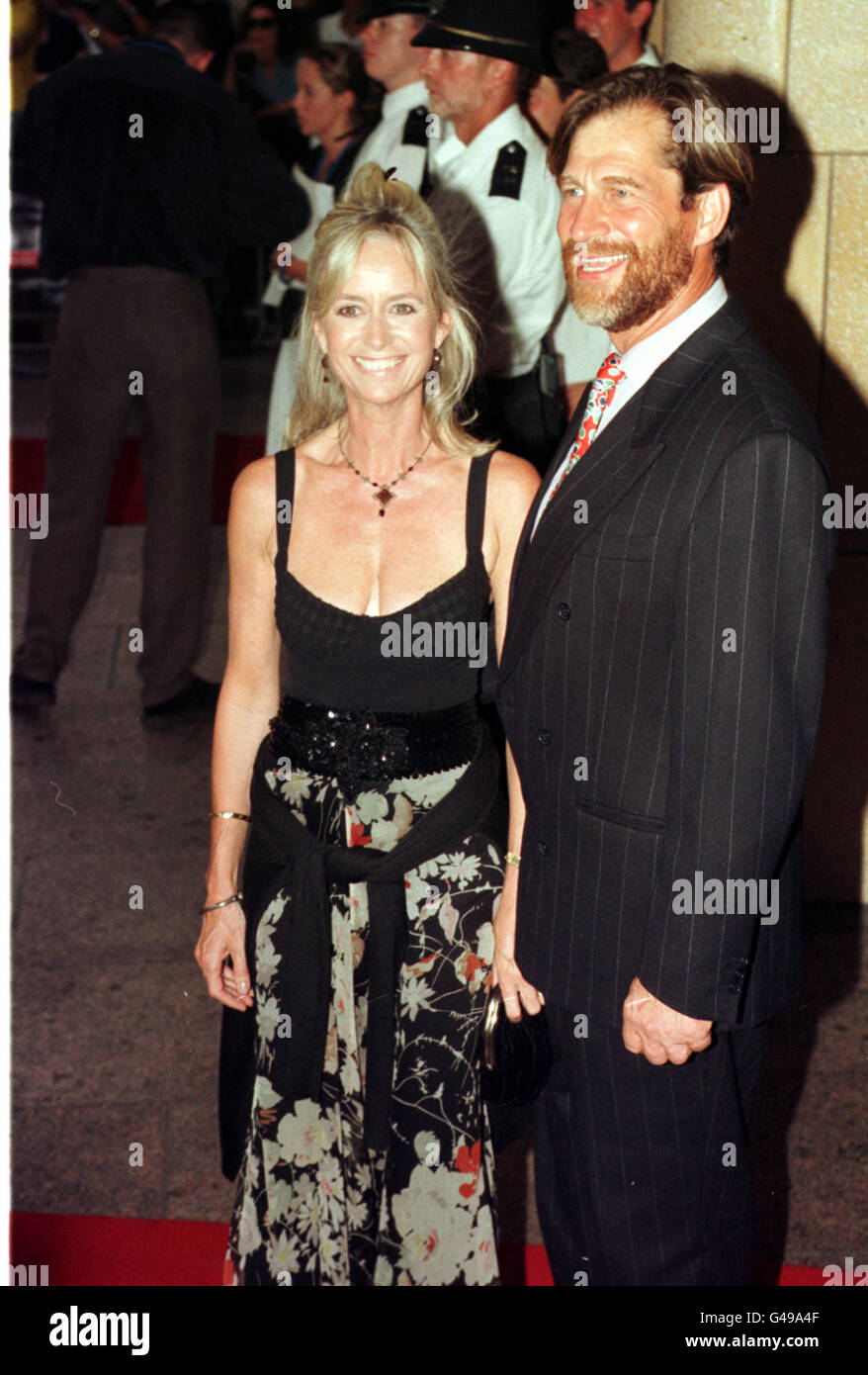 Actress Susan George And Simon Maccorkindale At The Premiere Of The Mel Gibson Film Conspiracy