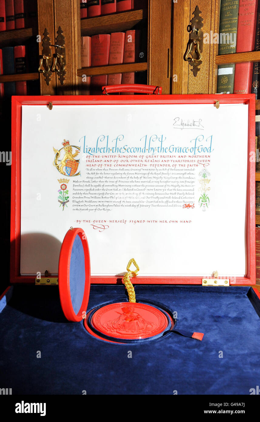 The 'Instrument of Consent', which is the Queen's historic formal ...