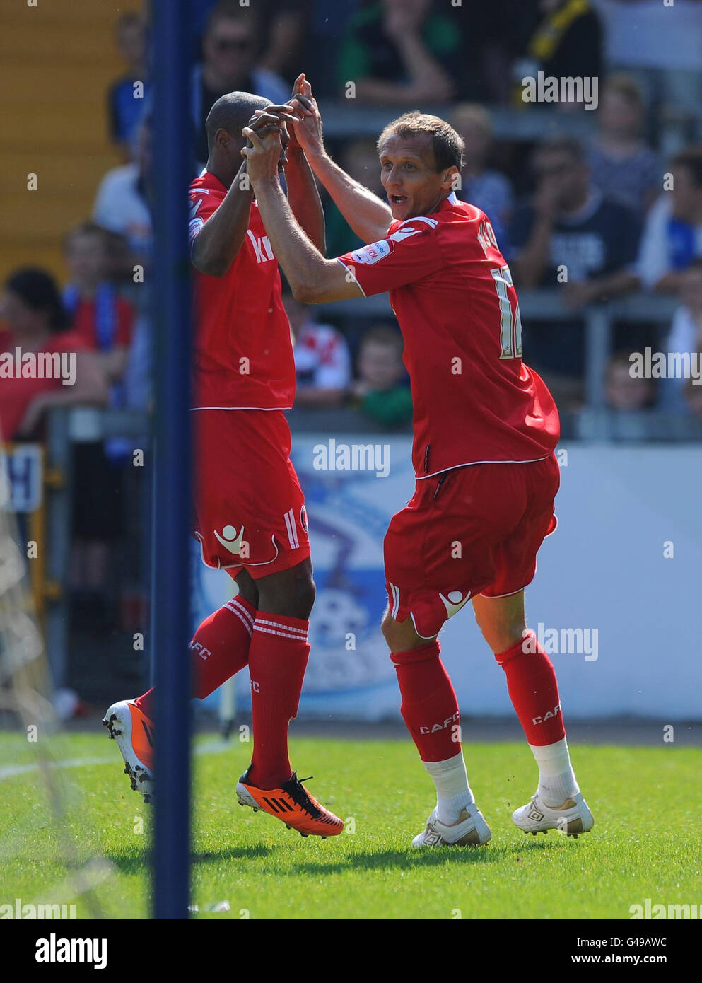 Charlton Athletic's Paul Benson celebrates scoring the opening goal ...