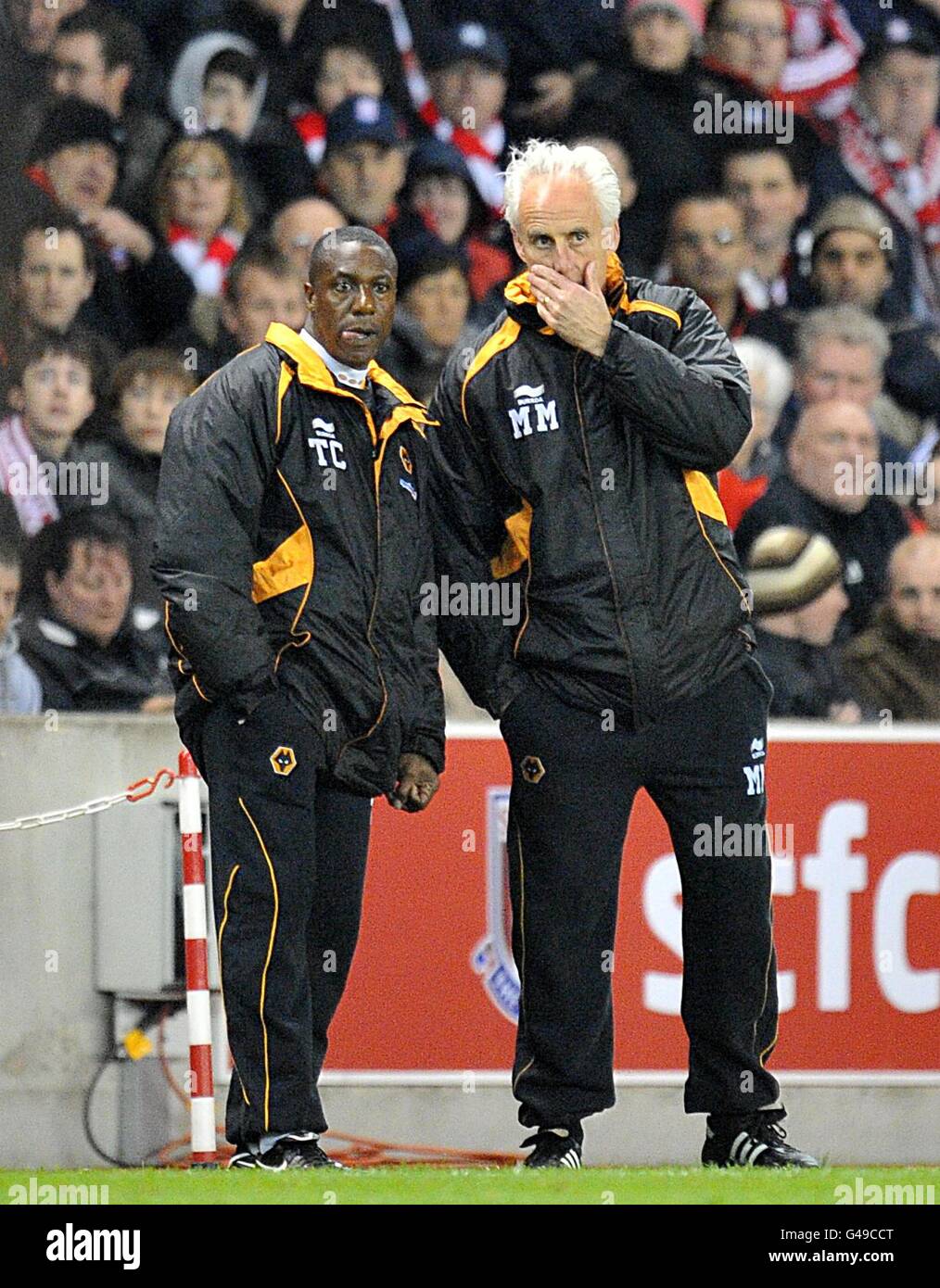 Wolverhampton wanderers manager mick mccarthy right assistant manager ...