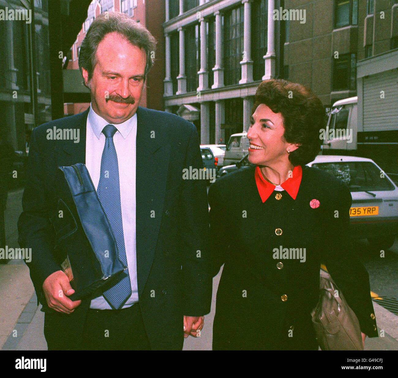 Former Tory MP turned novelist Edwina Currie and her husband ...