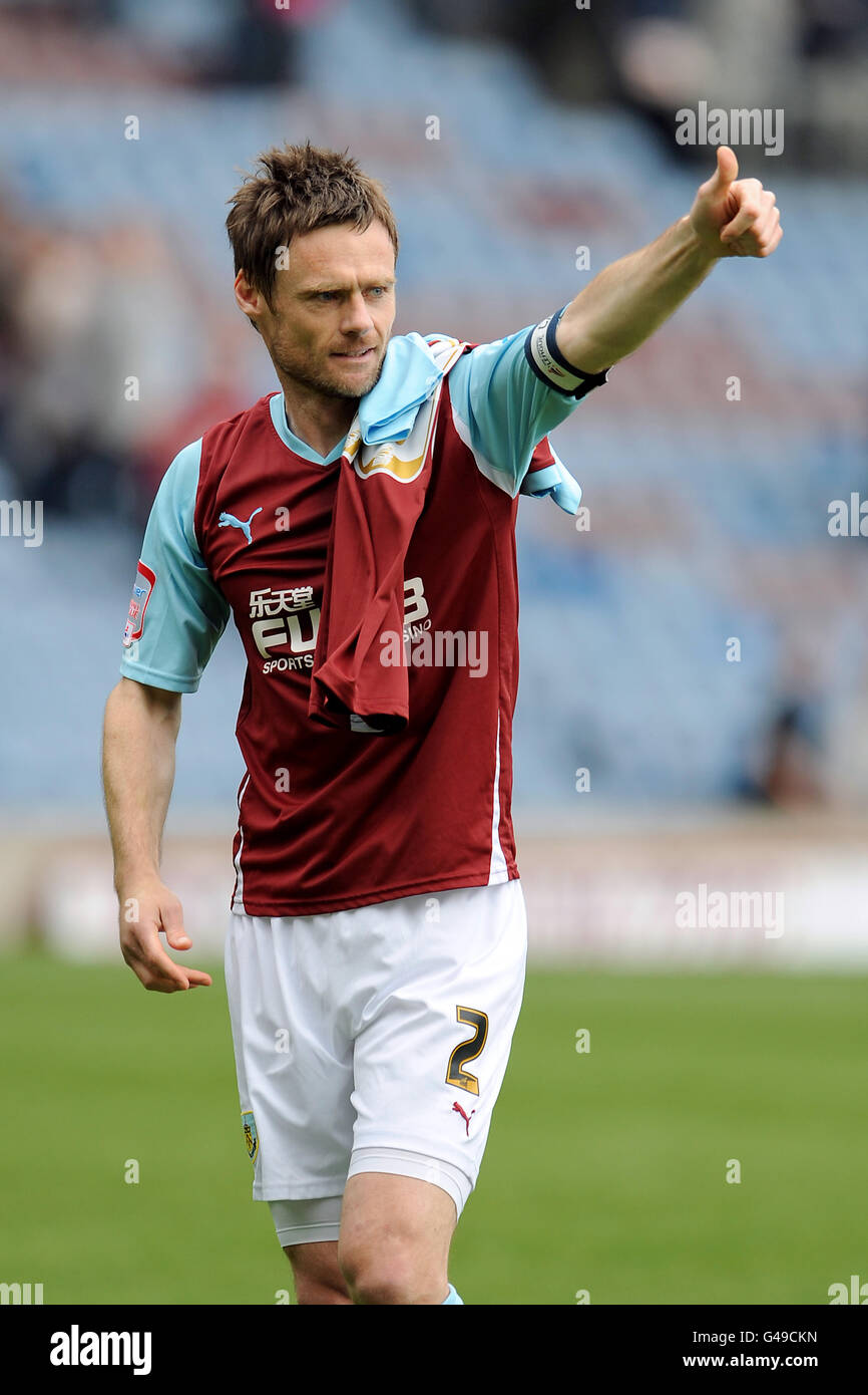 Burnley's Graham Alexander gives the thumbs up to the crowd after ...