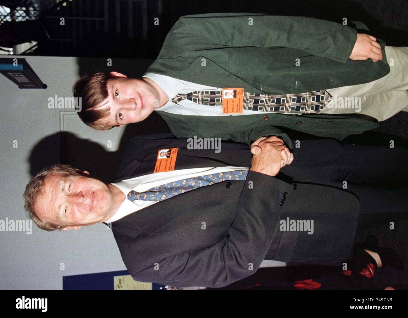 Liberal Democrat leader Paddy Ashdown meets 13-year-old Simon Eddy ...
