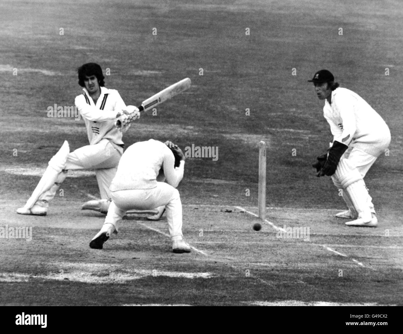 "Watch it, mate," says wicket-keeper Neil Smith as his colleague ...