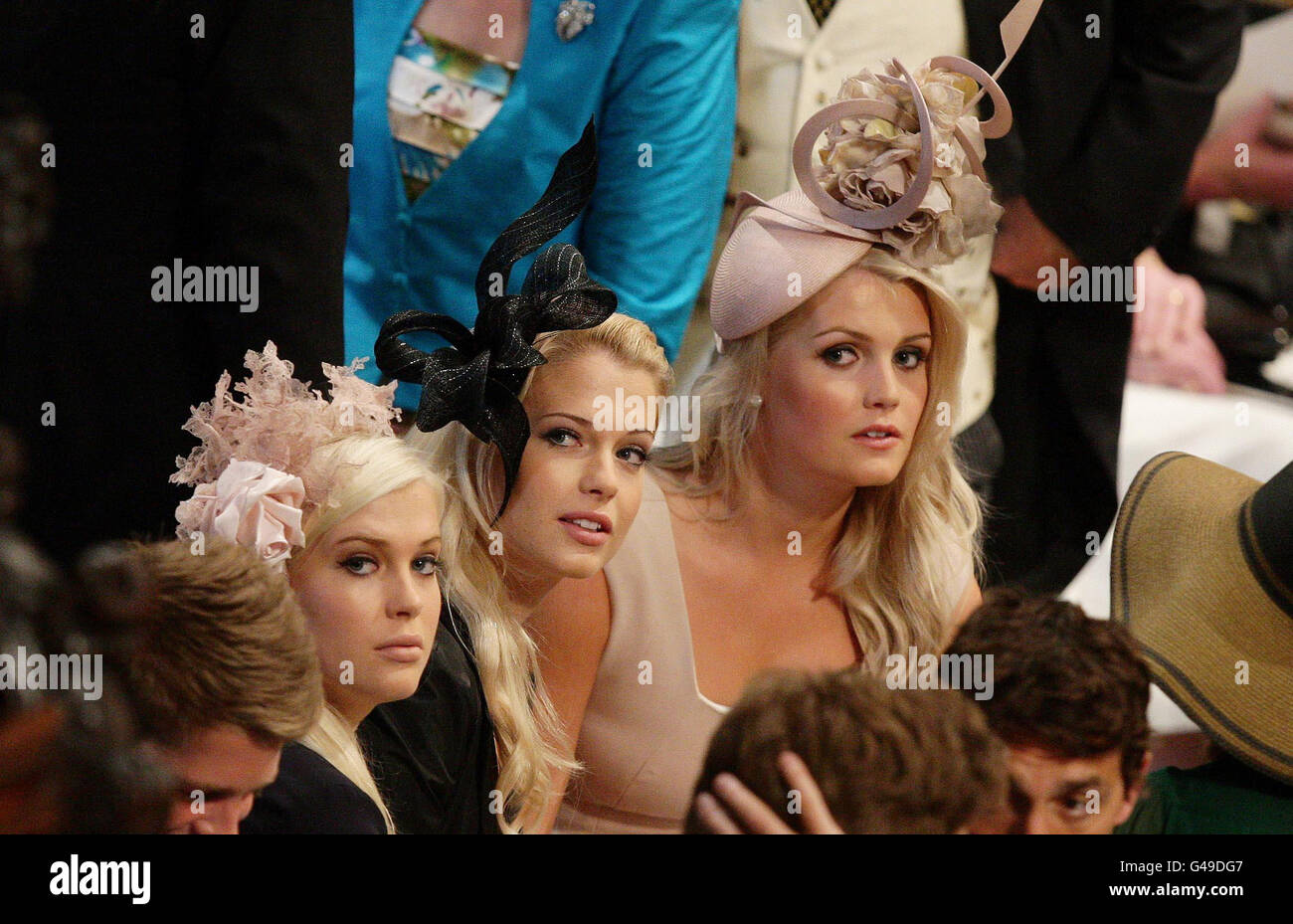Earl Spencer's daughters, Lady Amelia, Lady Eliza and Lady Kitty wait ...