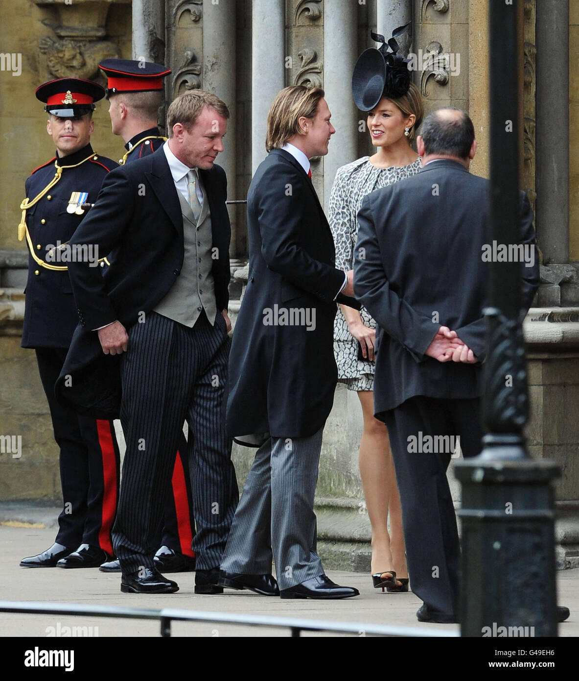 Guy Ritchie (left) and Isabella Anstruther-Gough-Calthorpe arrive to ...