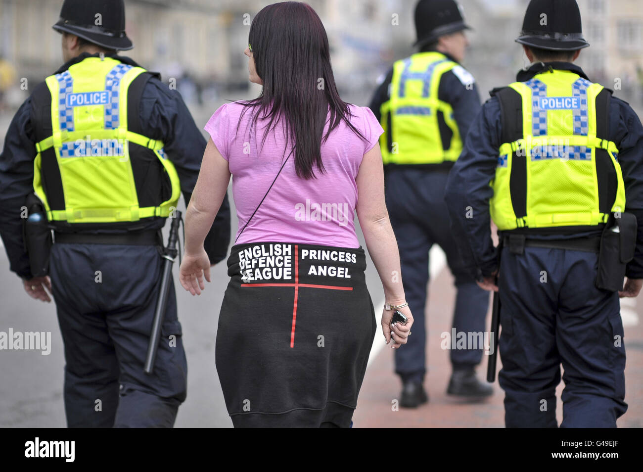 EDL Protest - Dorset Stock Photo - Alamy