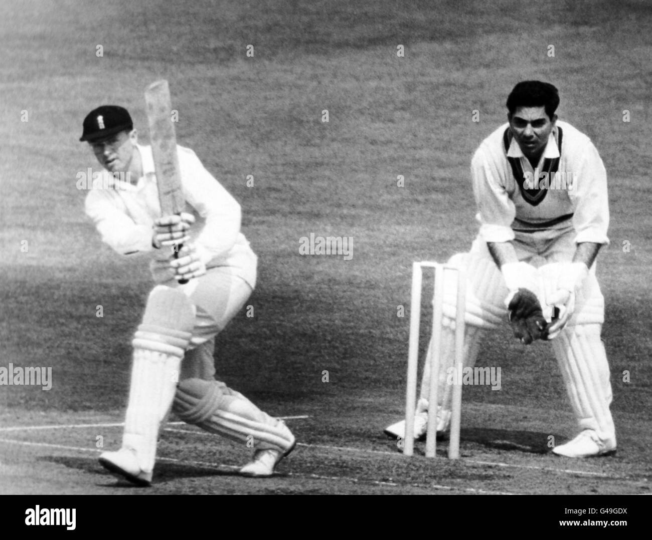 Cricket first test england india Black and White Stock Photos & Images ...