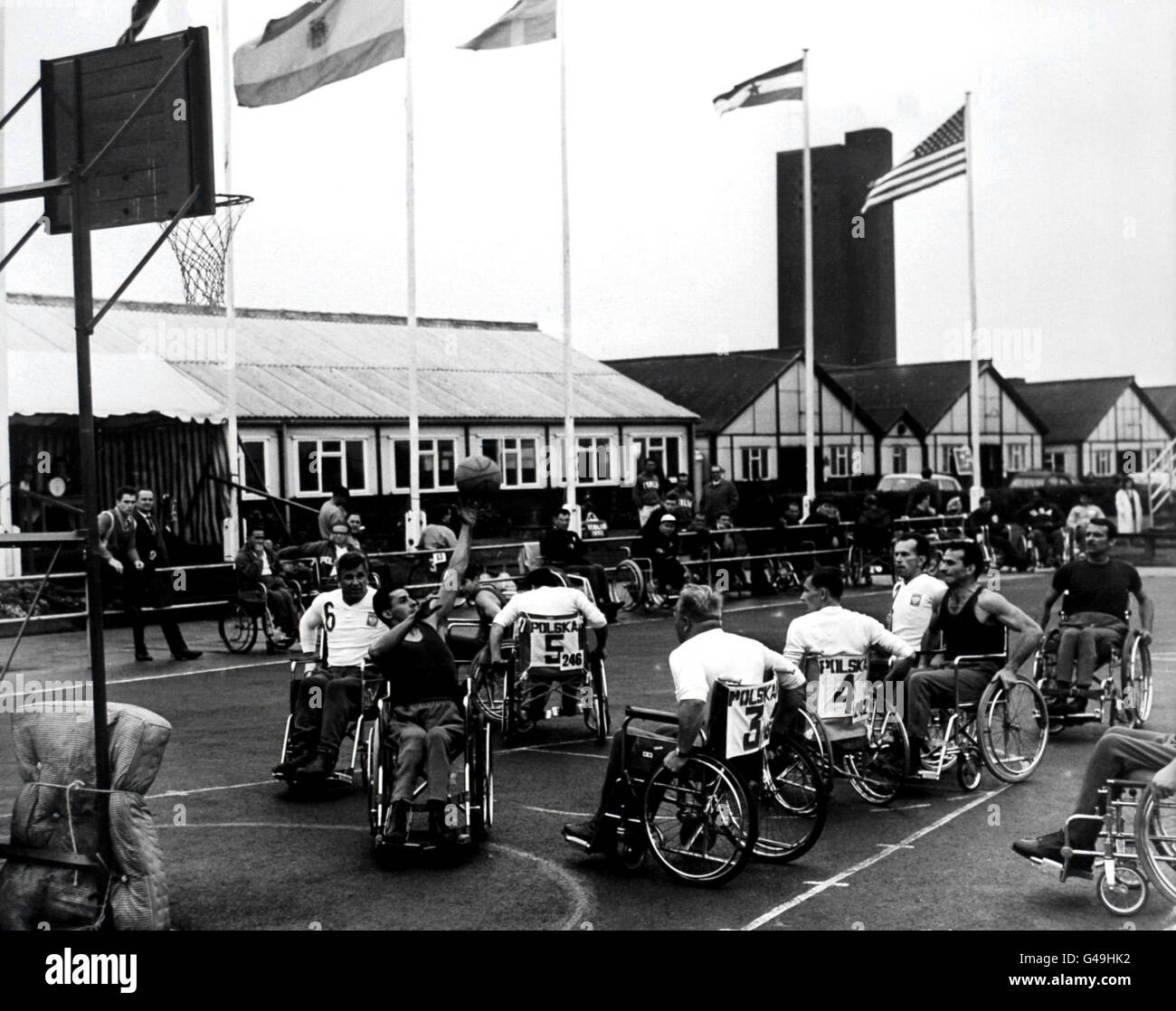 Basketball 14th international stoke mandeville games hi-res stock ...
