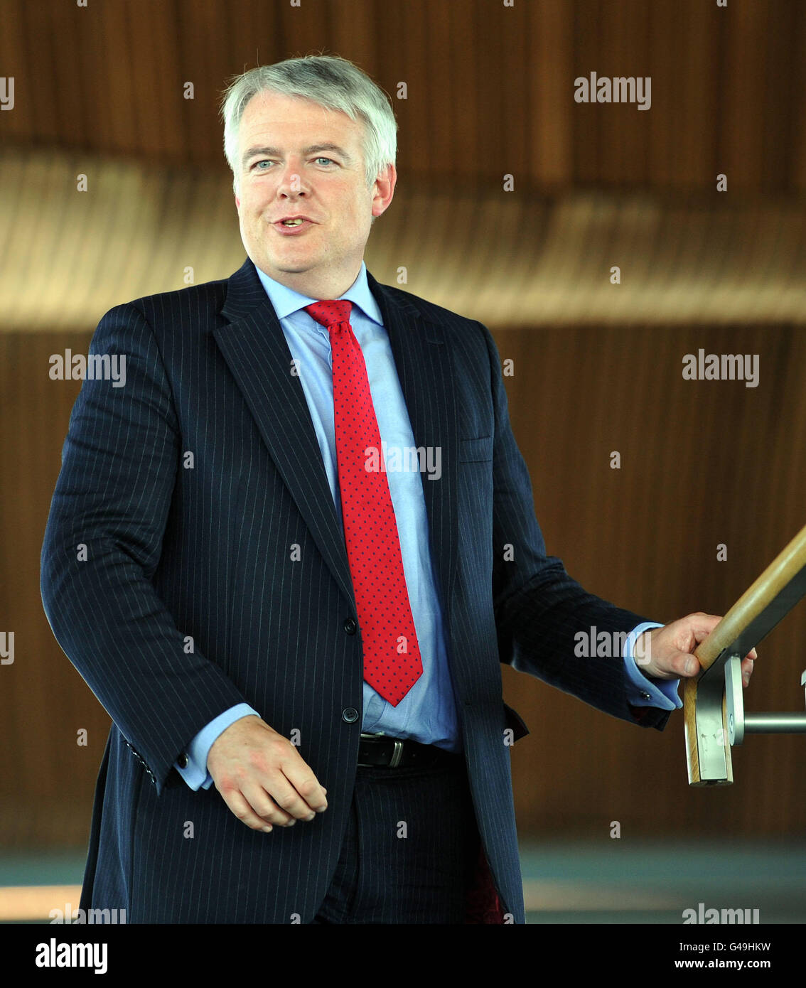 First Minister and Leader of Welsh Labour Carwyn Jones in the Senedd in ...