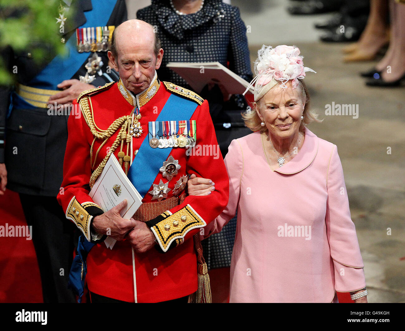The duke duchess kent leave westminster abbey hi-res stock photography ...