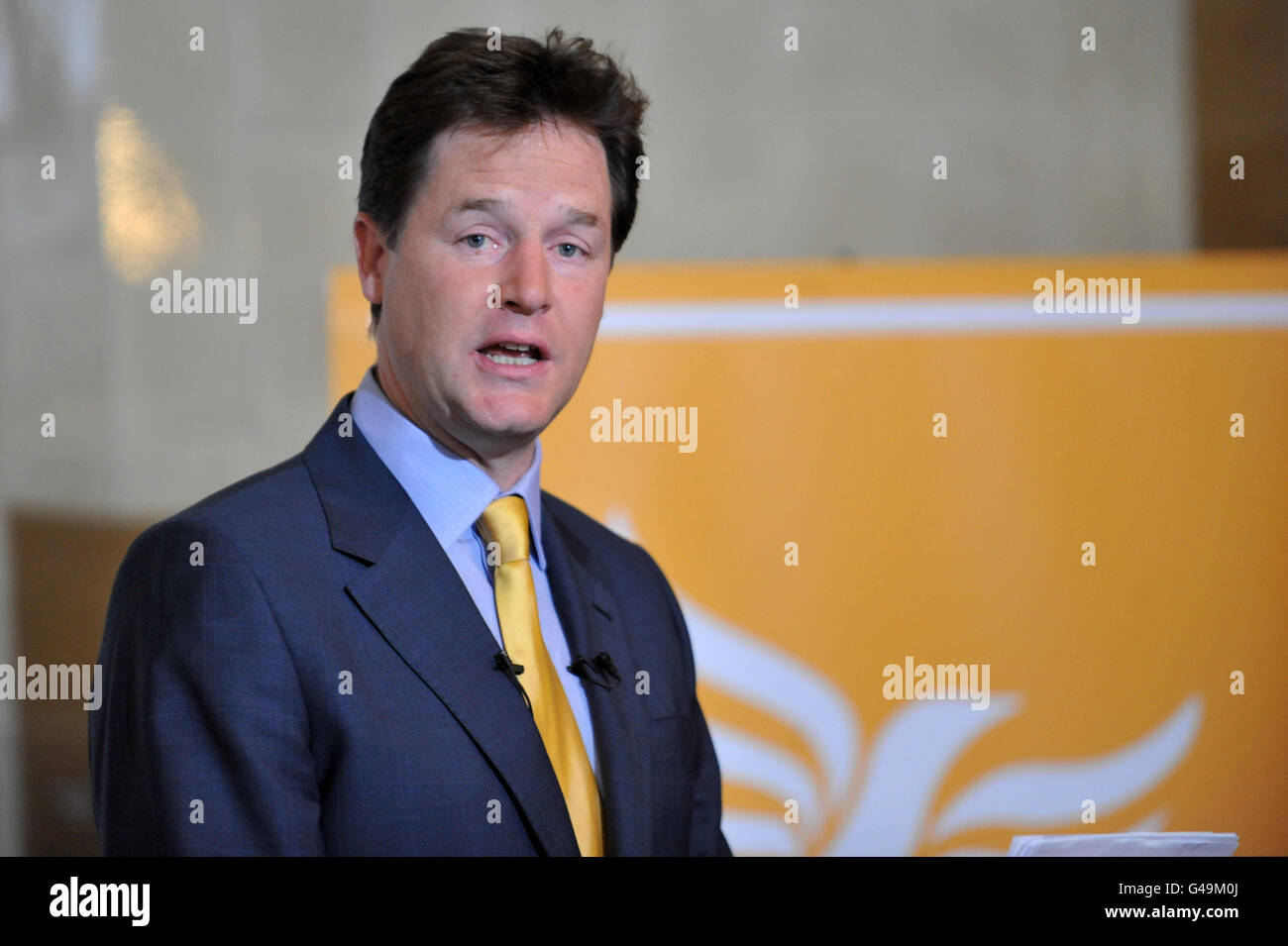 Nick Clegg speech Stock Photo - Alamy