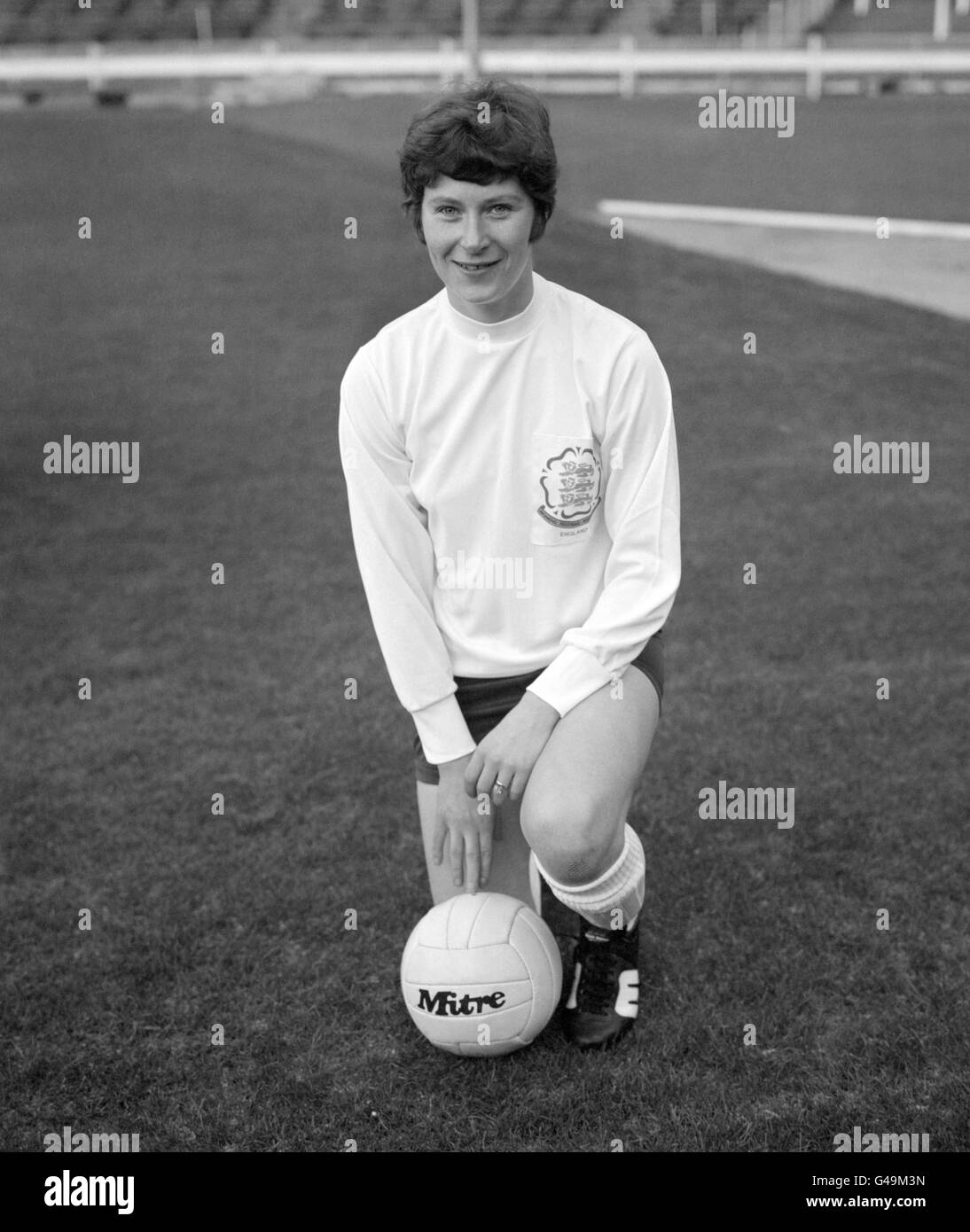 England Women's captain Sheila Parker at Wembley Stadium ahead of their ...