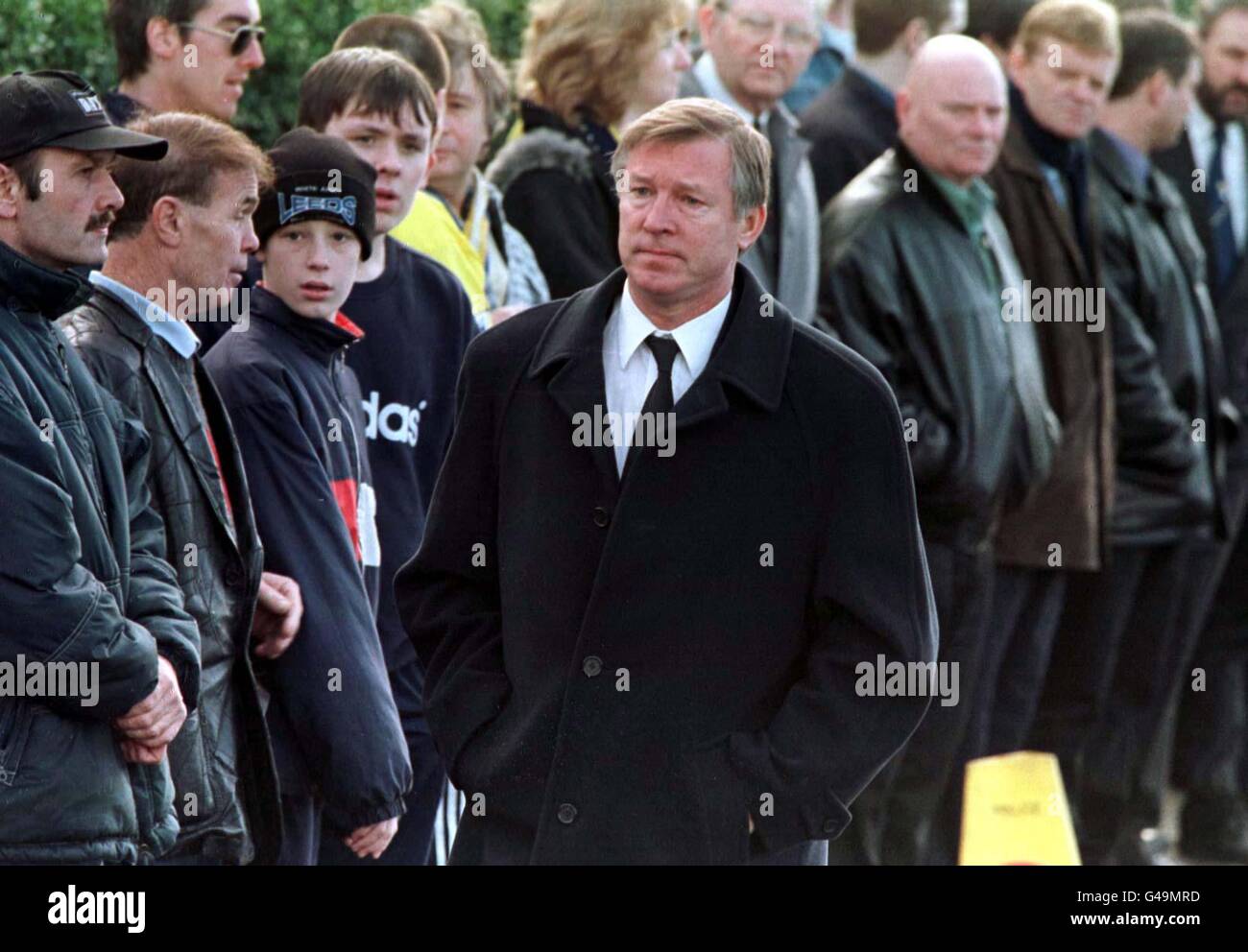 Manchester United manager Alex Fergurson arrives at St Mary's Church ...