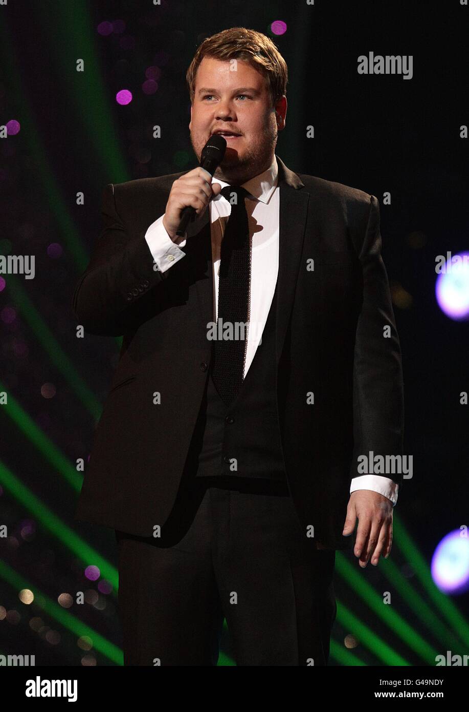 James Corden on stage during the 2011 National Movie Awards at Wembley ...