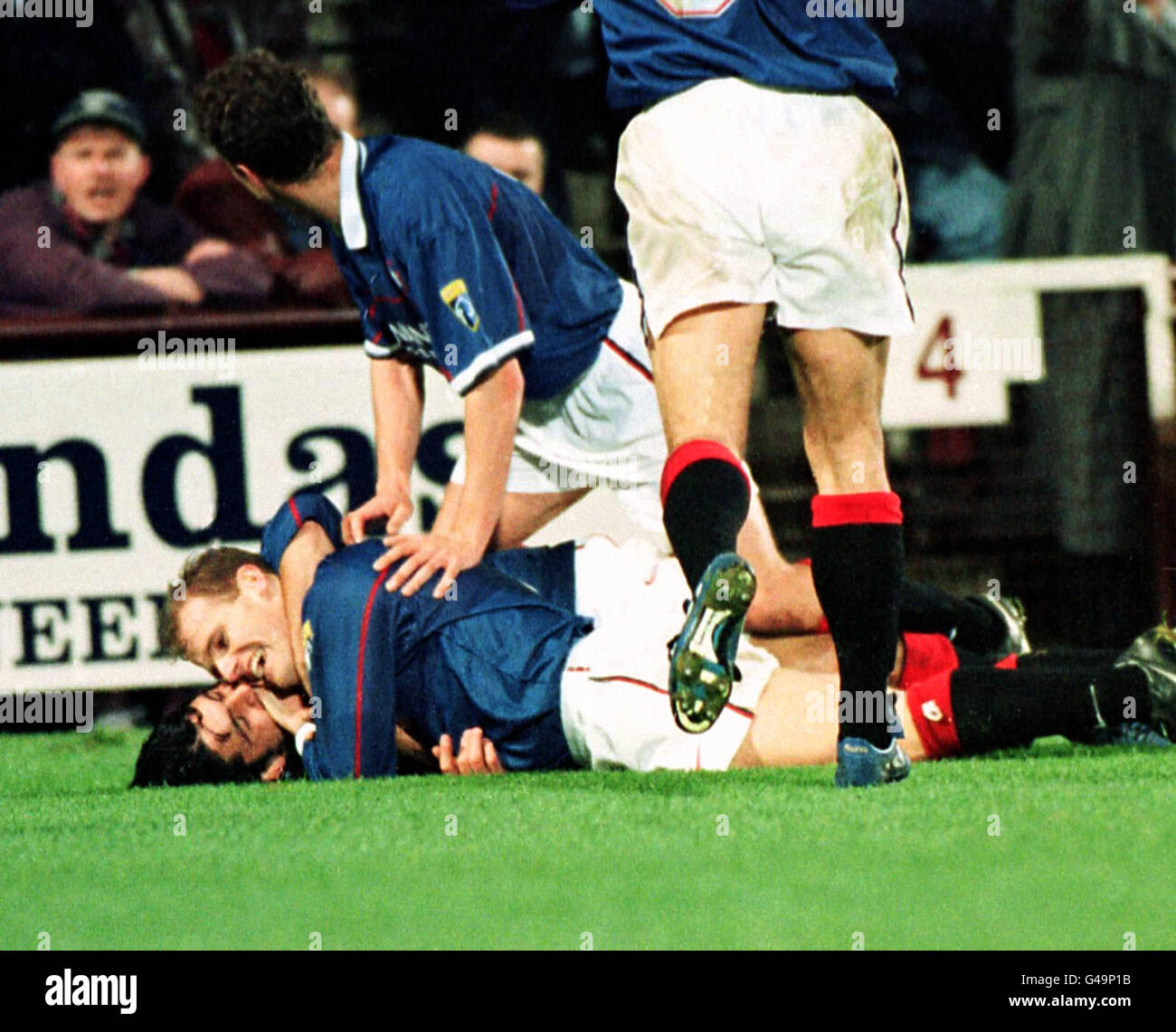 Ranger's Gordon Durie and Marco Negri celebrate after scoring their ...