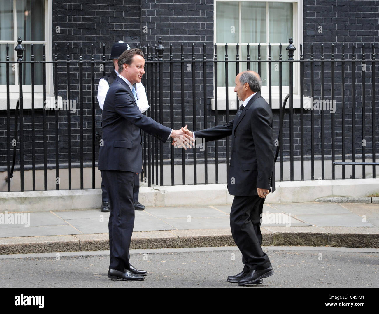 PM meets Libyan rebel leaders Stock Photo - Alamy