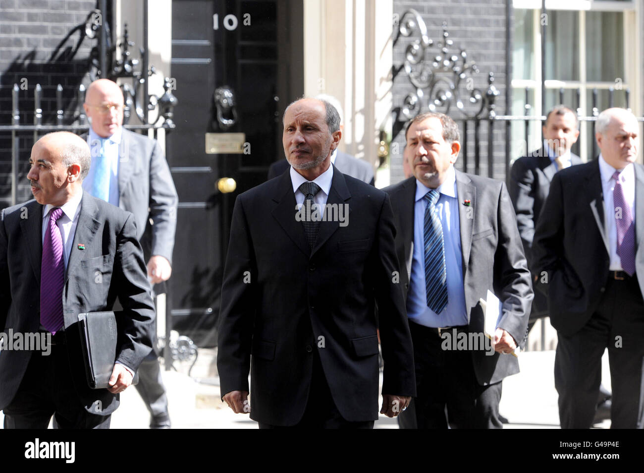 PM meets Libyan rebel leaders Stock Photo - Alamy