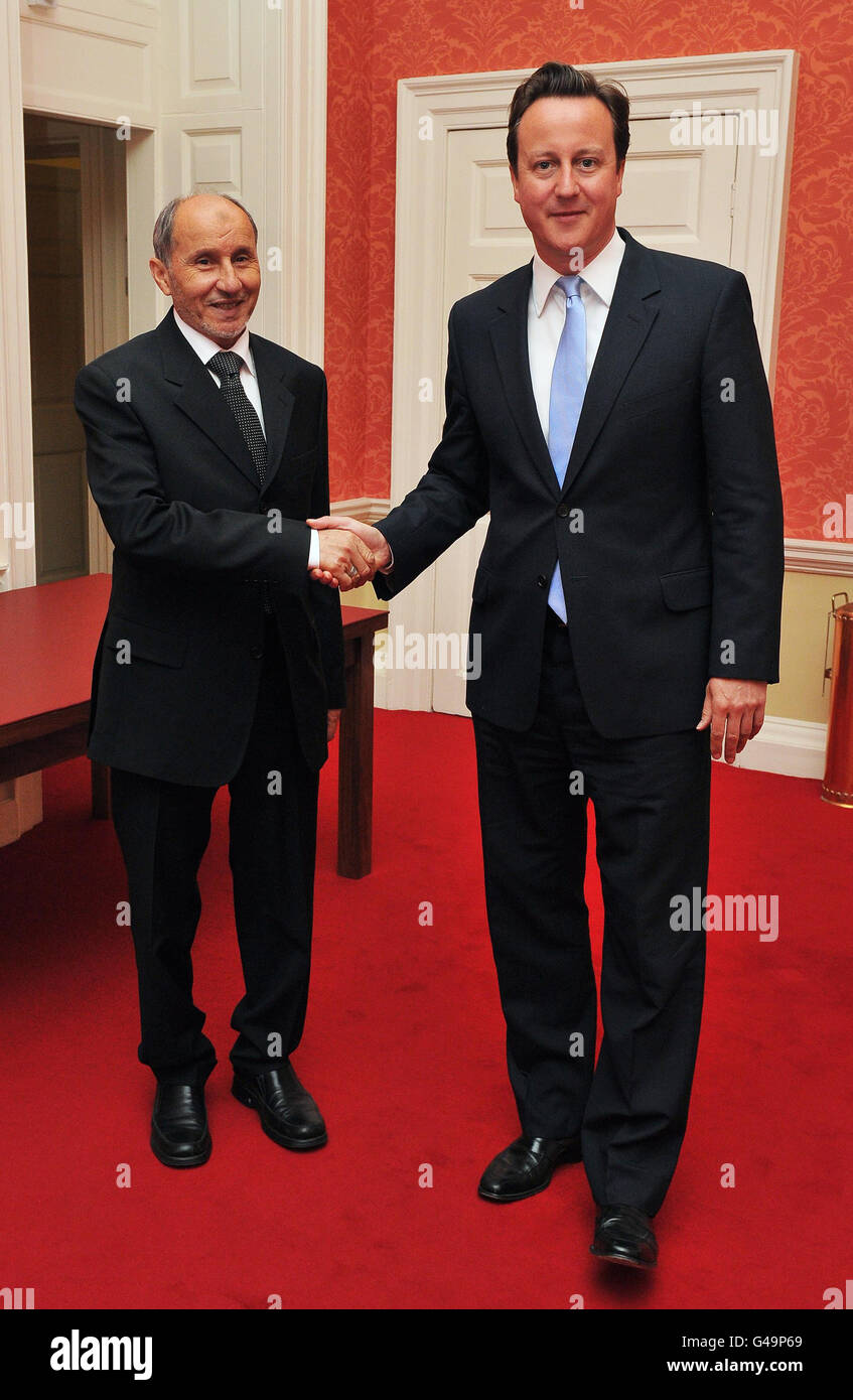 PM meets Libyan rebel leaders Stock Photo - Alamy