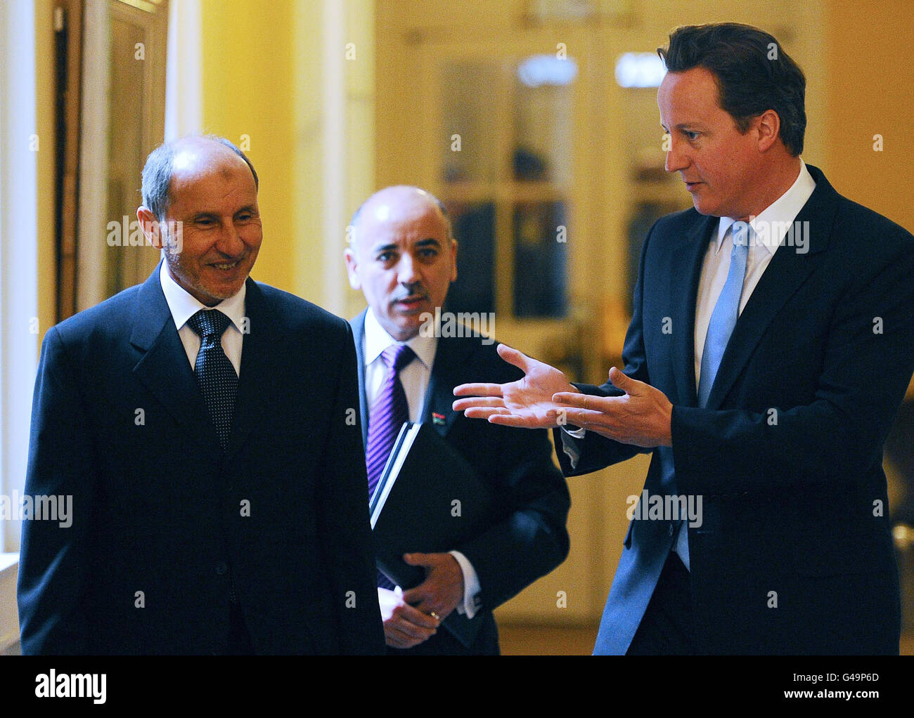 Cameron meets libya pm hi-res stock photography and images - Alamy