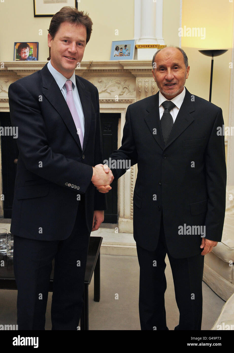 PM meets Libyan rebel leaders Stock Photo - Alamy