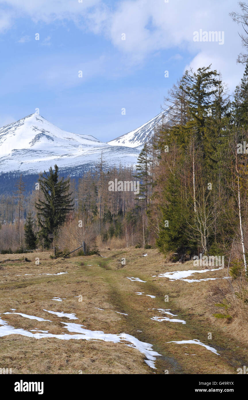 High Tatras mountains country in early April Stock Photo - Alamy
