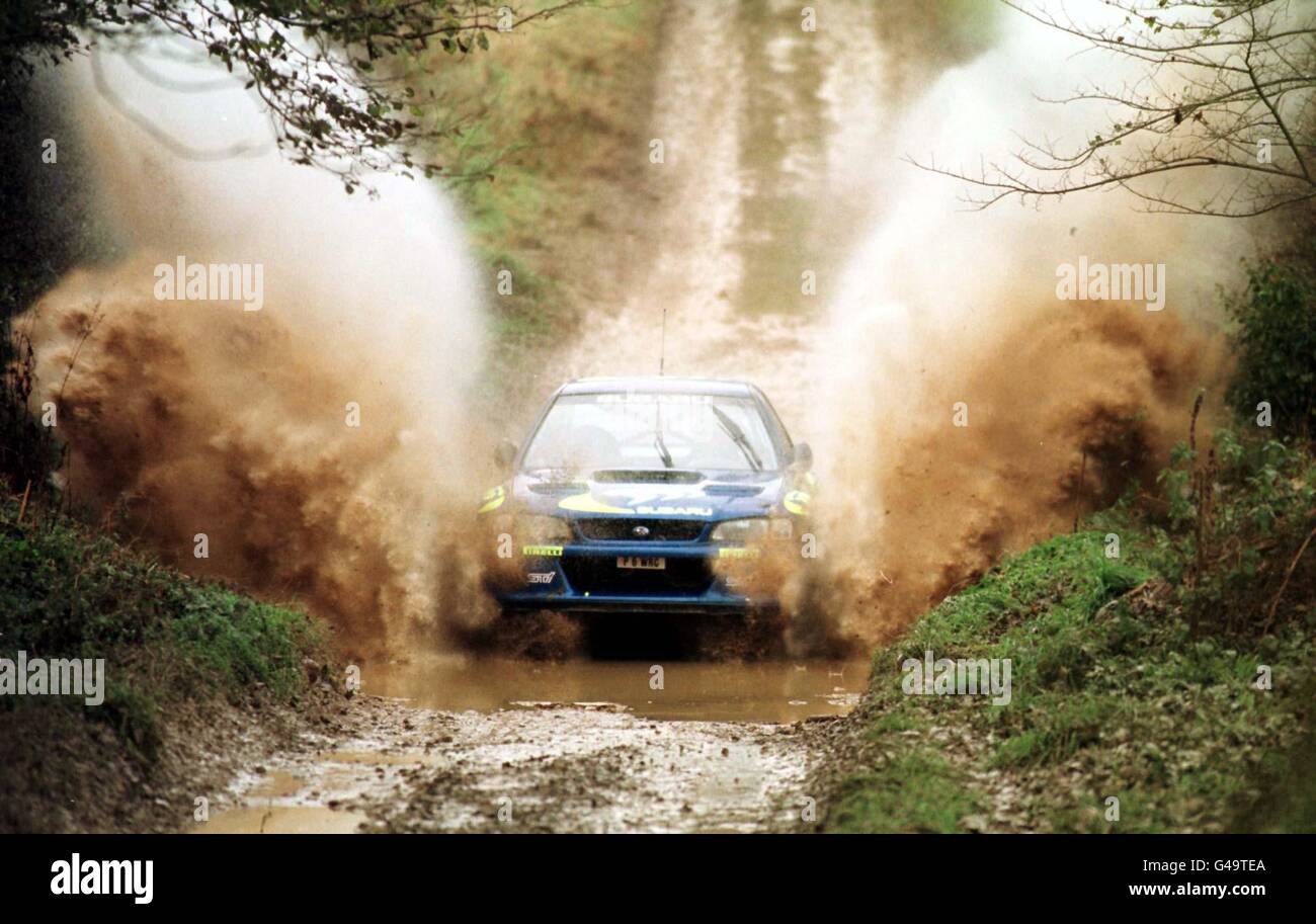 Colin mcrae with his subaru at great tew hi-res stock photography and ...