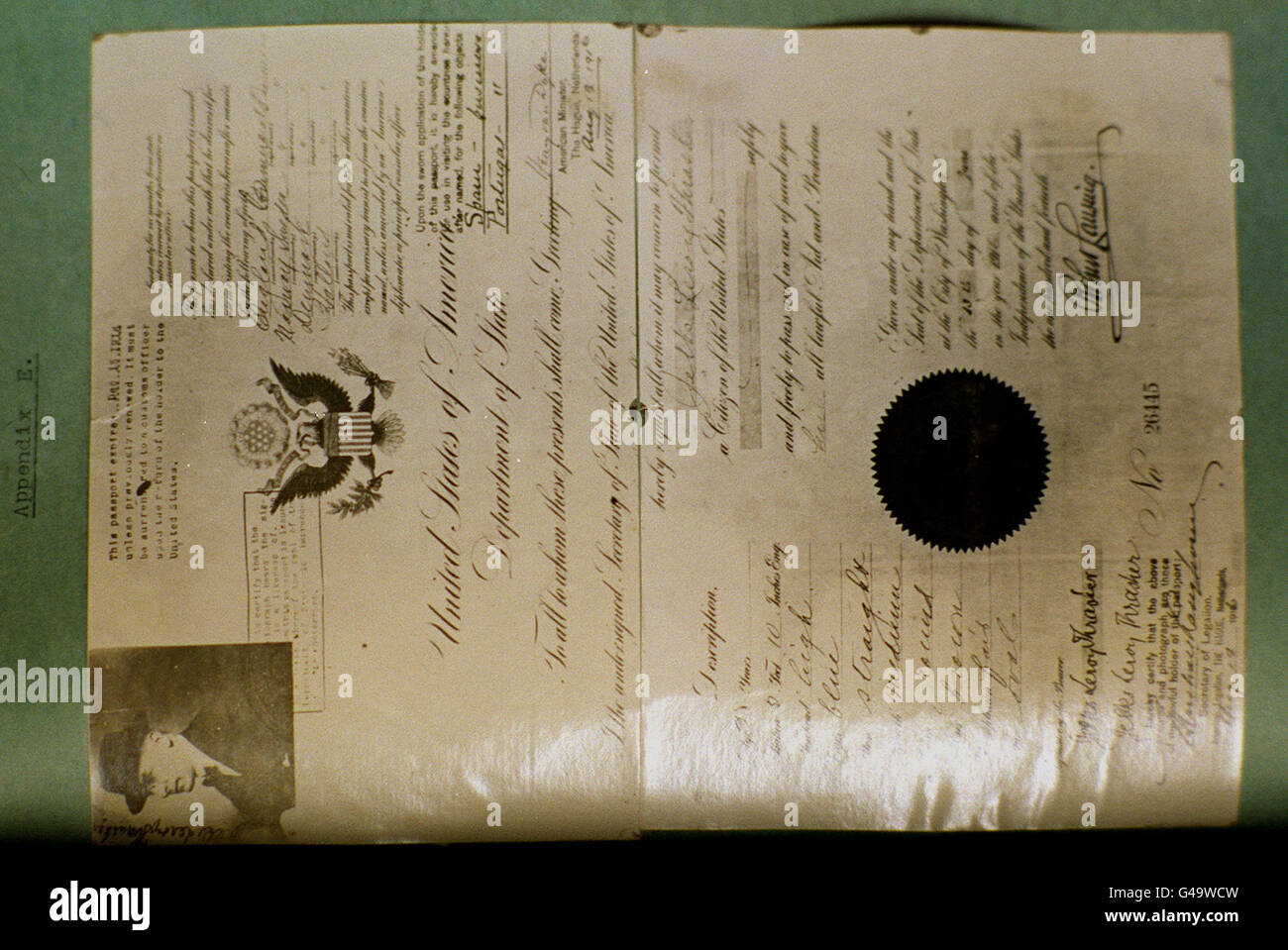 MI5 Secret files/Passport Stock Photo - Alamy