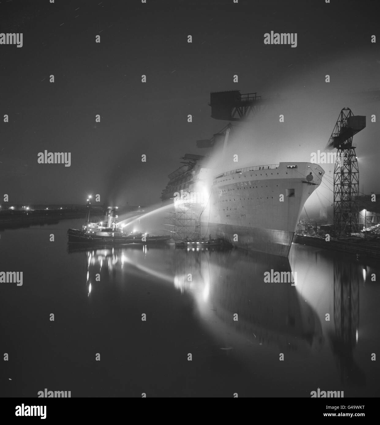 New danger threatened the 28,200 tons Orient liner SS Oronsay, when ...