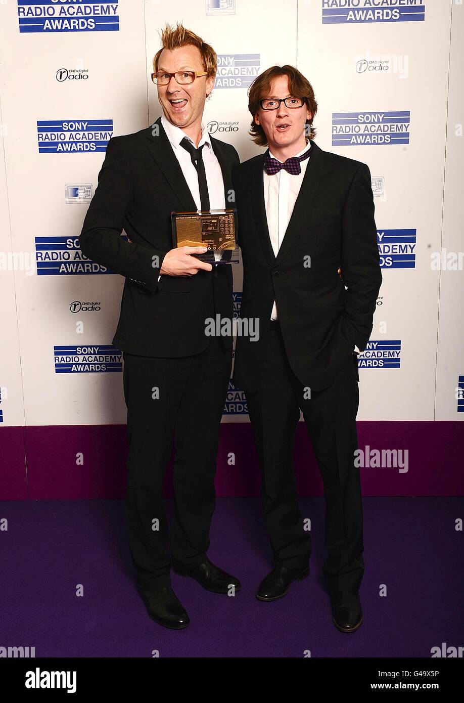 Jason Byrne and Ed Byrne with the award for Best Comedy, at the Sony ...
