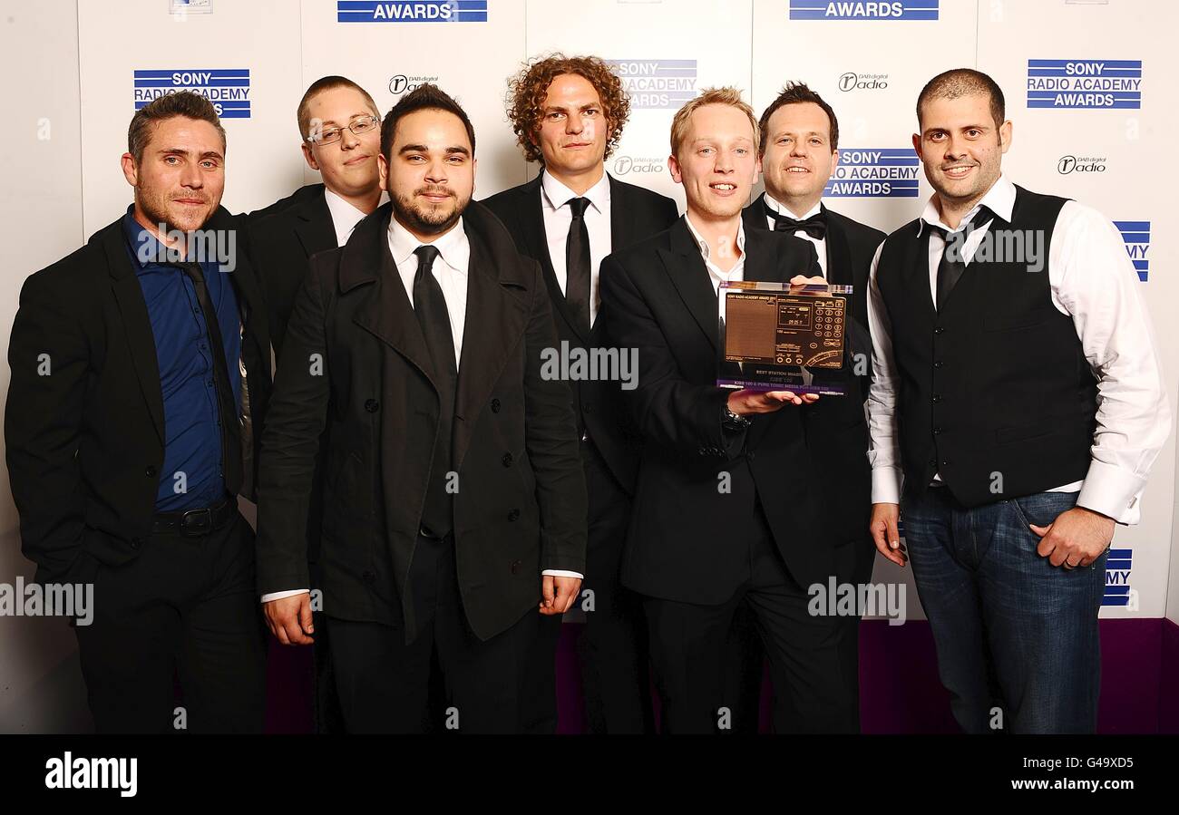 Joseph Washbourn with the winners of the award for Best Station Imaging ...