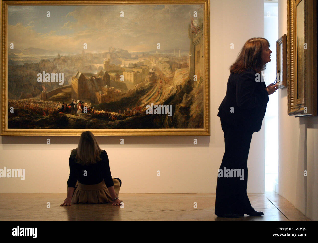 Art exhibition in Edinburgh Stock Photo - Alamy