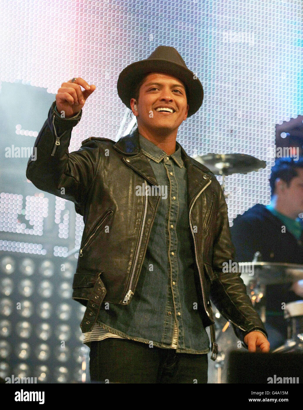 Bruno Mars performing on the Main Stage at BBC Radio 1's Big Weekend ...