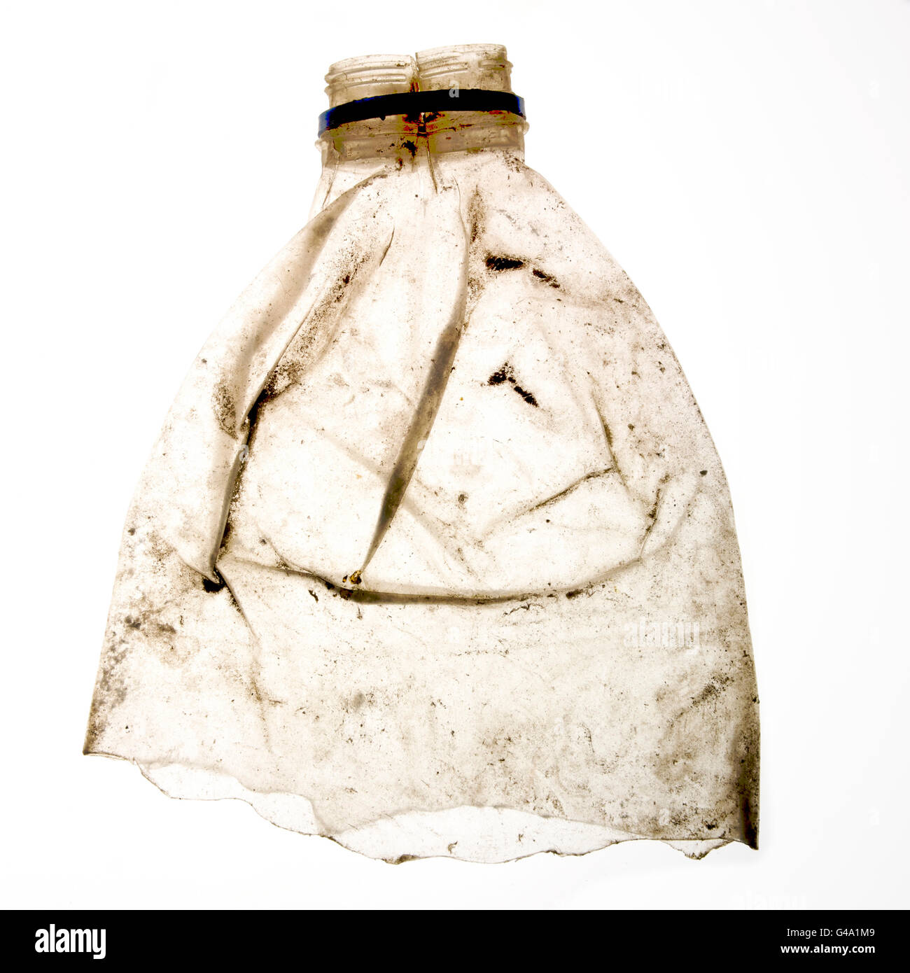 Piece of an old plastic bottle Stock Photo - Alamy