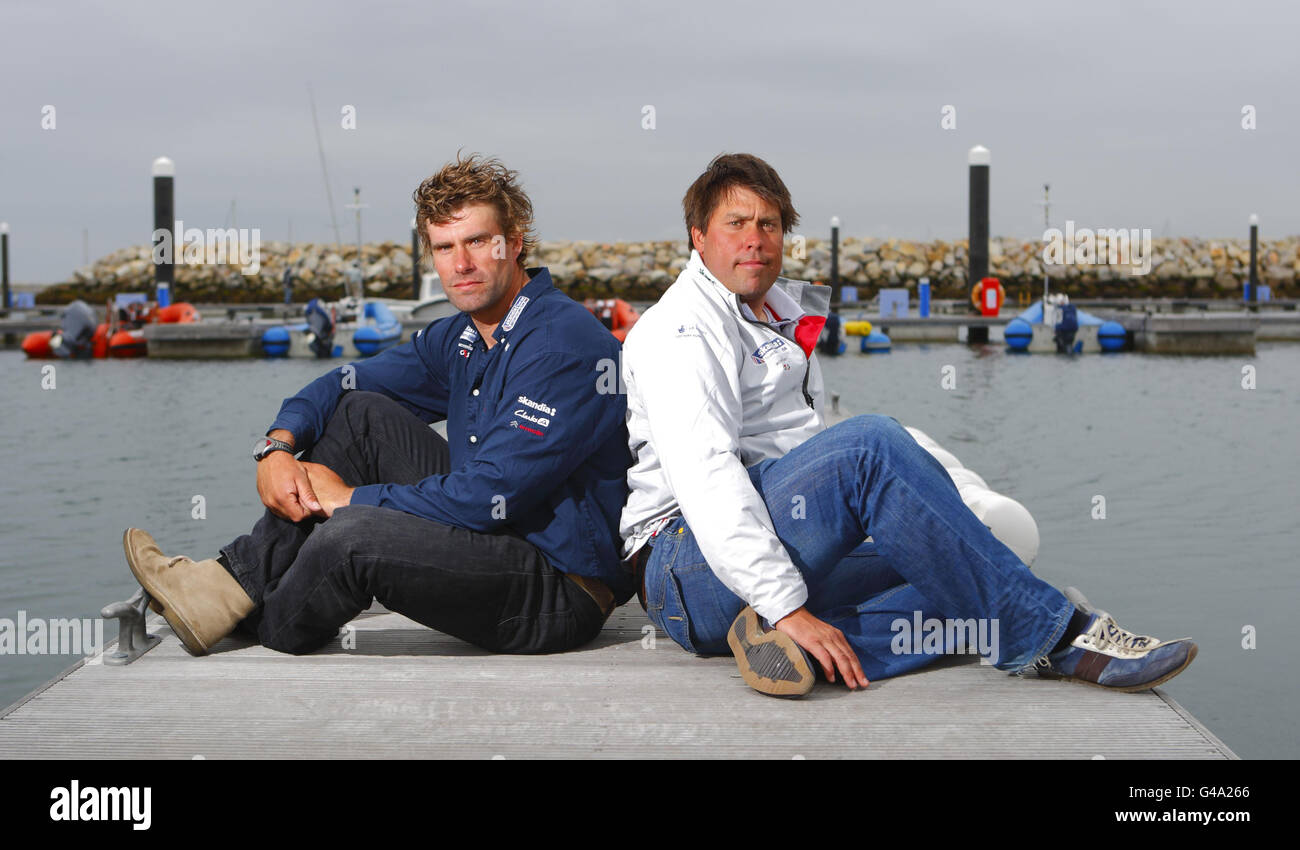 British Olympic sailing team members in the Star class Iain Percy and ...