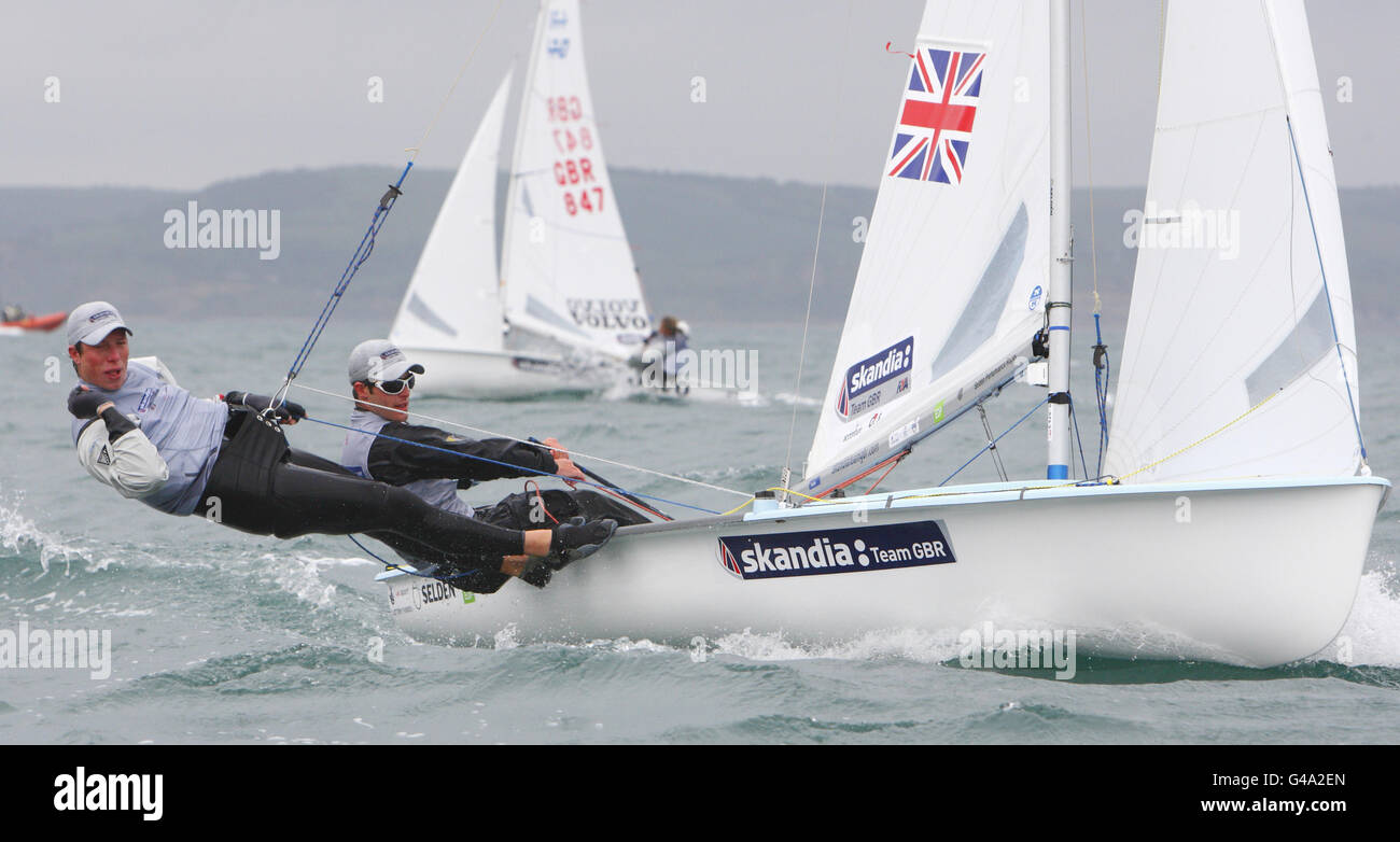 British Olympic sailing team members in the 470 class Luke Patience and ...