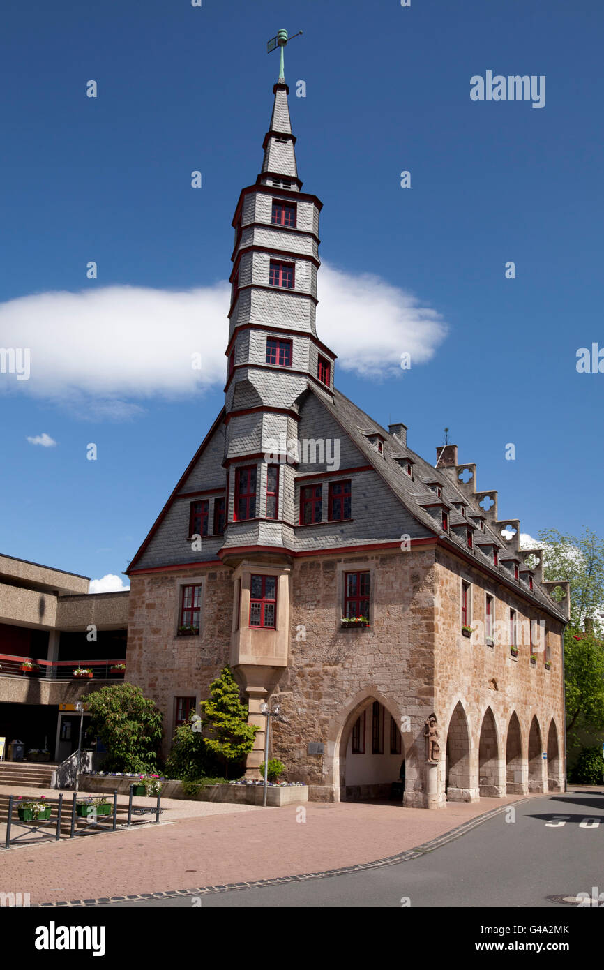 Town Hall of 1377 in the Old Town of Korbach, Waldeck-Frankenberg ...
