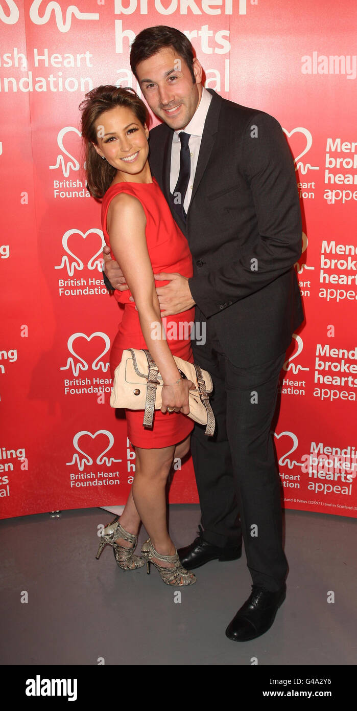 Rachel Stevens and her husband Alex Bourne arrive at the British Heart ...