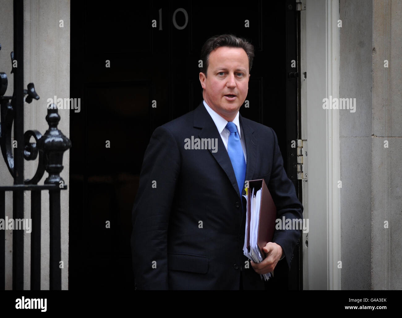 Prime Minister David Cameron leaves 10 Downing Street in London for ...