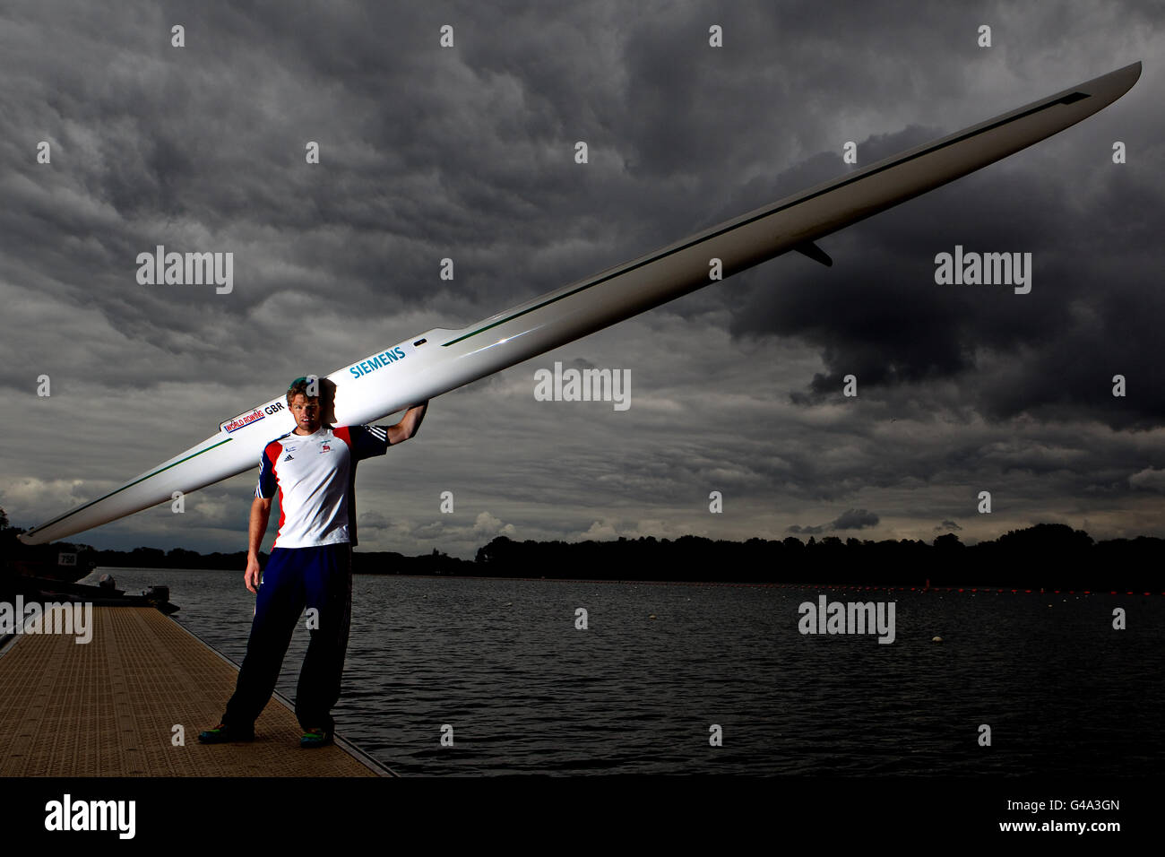 Great Britain Single Scull rower Alan Campbell during the GB Rowing ...