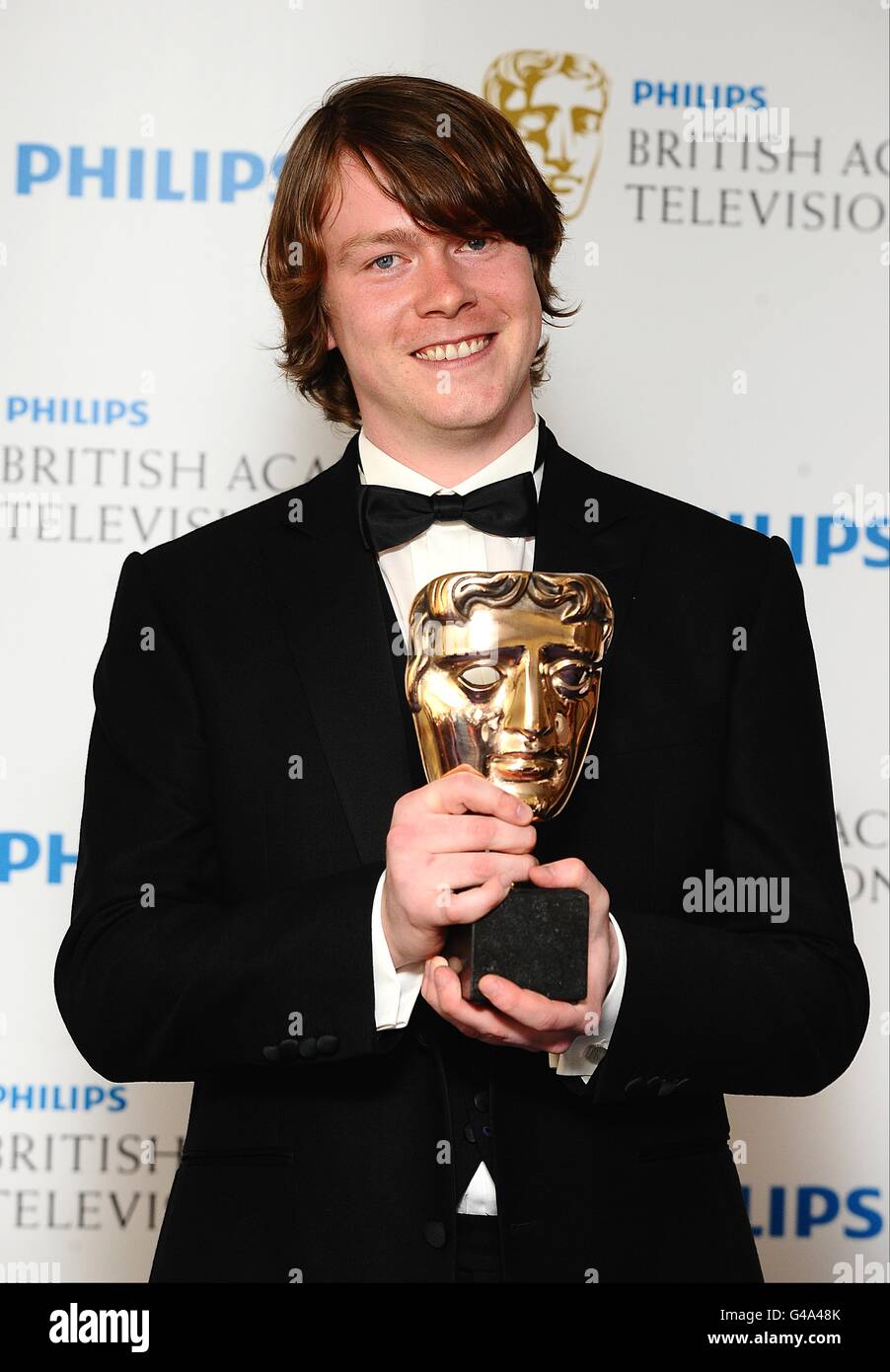 Daniel Rigby with the Best Actor award at the Philips British Academy ...