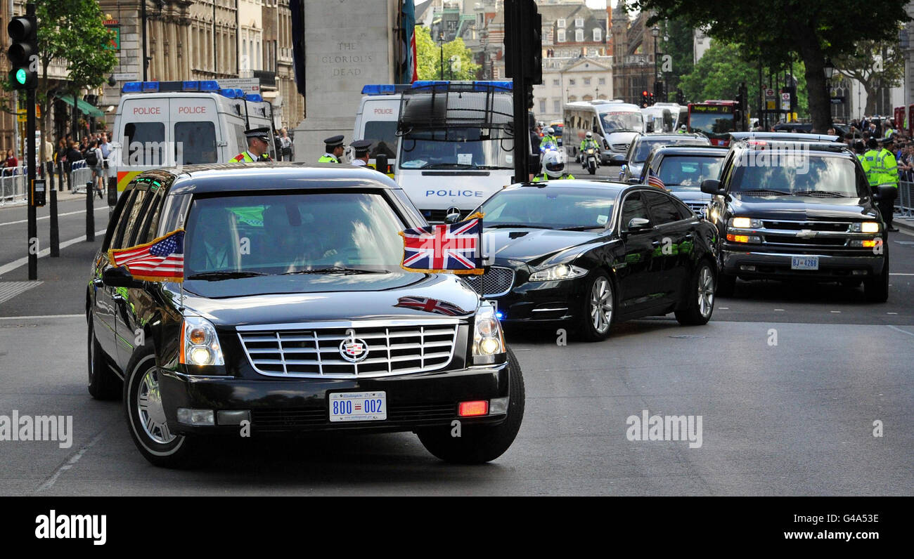 President Obama state visit to UK- Day One Stock Photo - Alamy