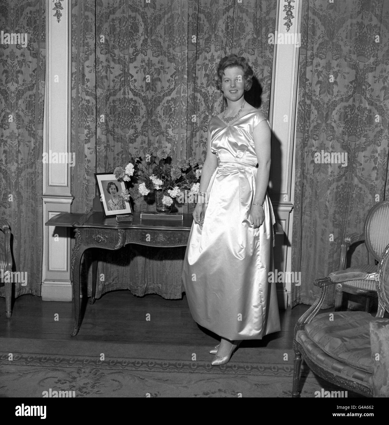 Princess Margrethe, heir to the Danish throne, at a dinner and dance in ...